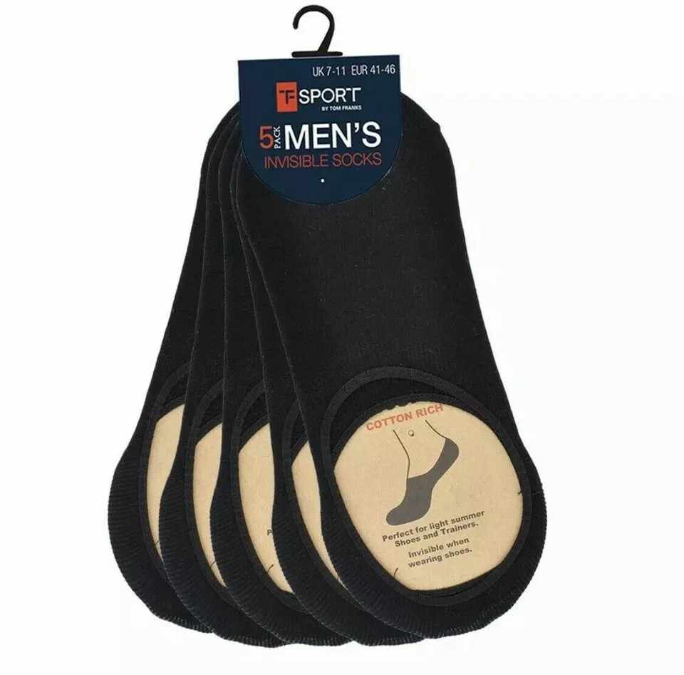 Mens Invisible Ankle Anti Slip No Show Cotton Socks With Silicon Grip ...