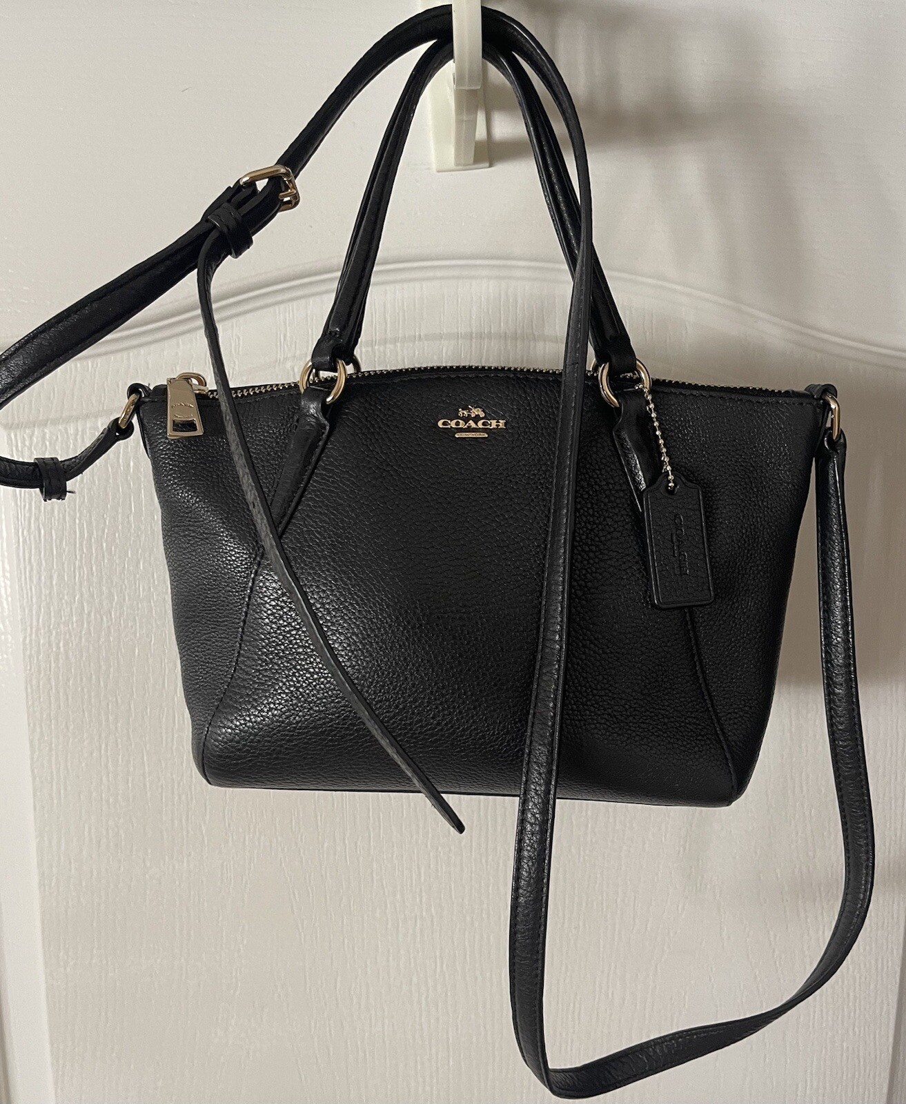 Coach F57563 Mini Kelsey Black Leather Shoulder Handb… - Gem