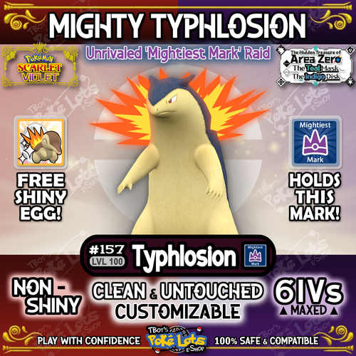 🌎 Mighty Mark Typhlosion 🥇 Unrivaled Raid Event 🥇 Pokemon Scarlet ...