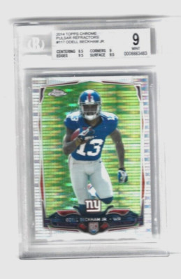 2014 Topps Chrome #117 Odell Beckham Jr. RC Rookie Card BGS 9 Pulsar ...