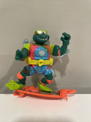 COMPLETE!! Ninja Turtles TMNT 1990 Sewer Surfing Surfer Mike ...