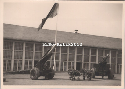 2 x Foto, Bundeswehr, Uffz. Sweers, Idar Oberstein, 1956, F.H. 155mm (N ...