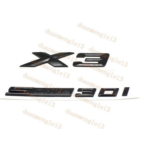For X3 Series Gloss Black Emblem X3 + SDrive30i Number Letters Rear ...