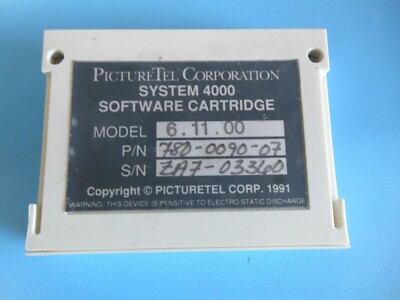 PICTURETEL CORPORATION SYSTEM 4000 SOFTWARE CARTRIDGE MODEL 6.11.00 | eBay