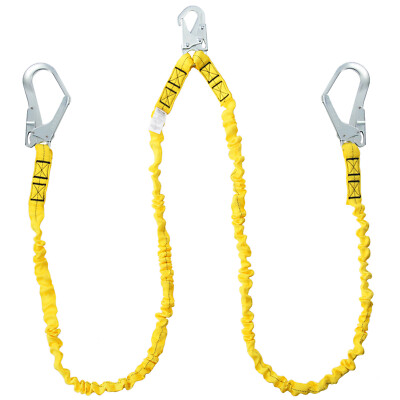 VEVOR 38mm Safety Lanyard 6ft(1.83m) Fall Protection Lanyard 2 Hooks ...