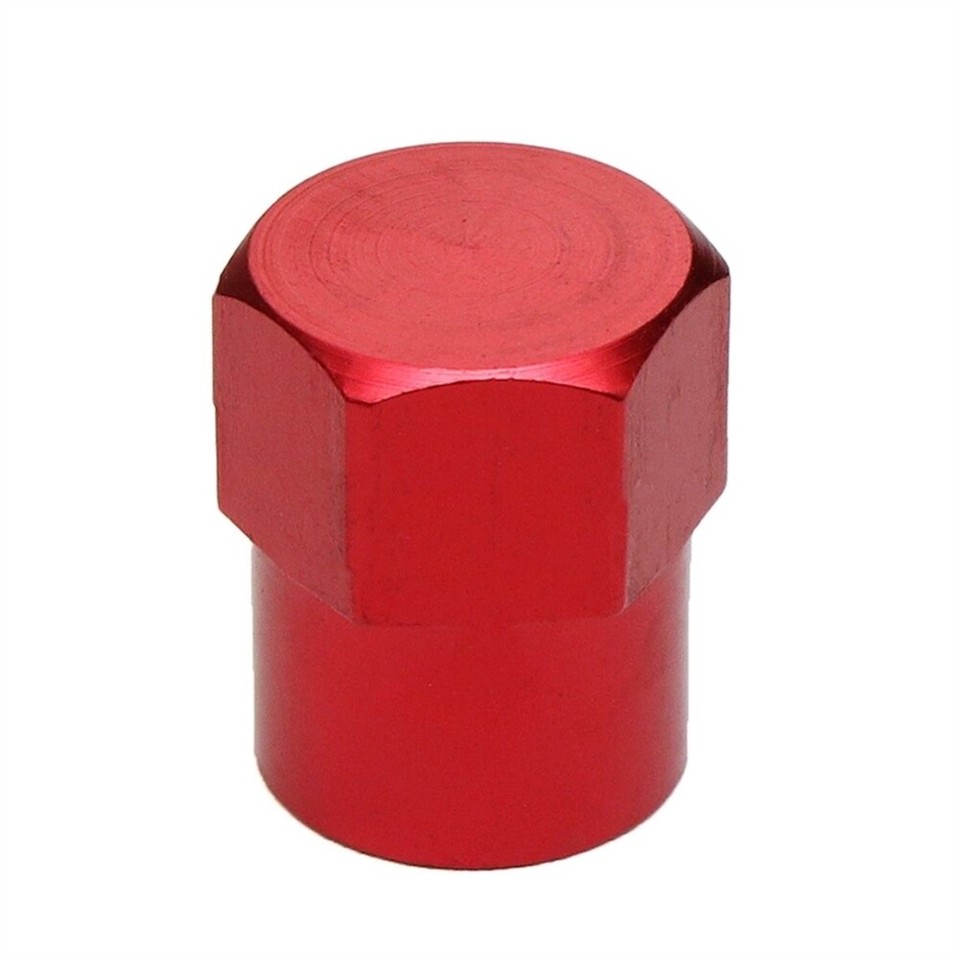 4x Red Valve Stem Sleeve Cap Covers Aluminum Metal 3/4 Car/Truck ...