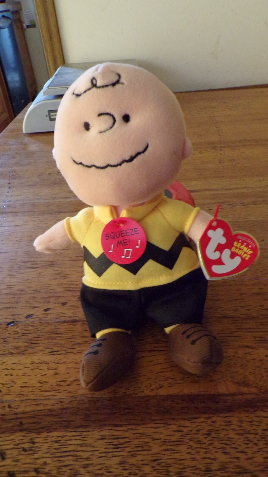 Ty Charlie Brown Peanuts Plush toy Beanie Babies good used shape sound ...