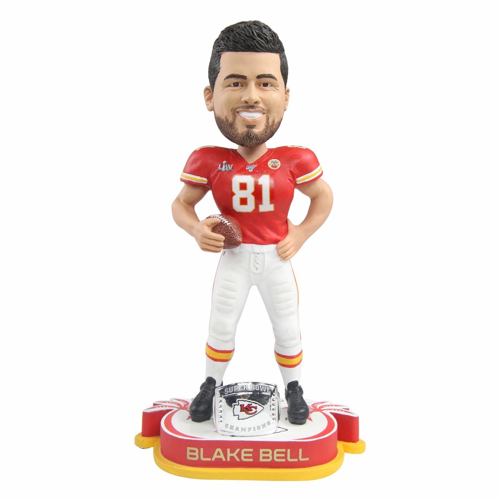 Blake Bell Kansas City Chiefs Super Bowl LIV Champions Bobblehead NFL ...