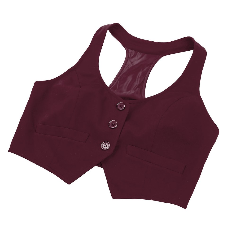 Women Vest Shirts Suit Work Uniform Business Office Lady Formal Slim ...