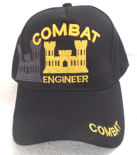 US Military Army Combat Engineer Black Hat Cap for sale online | eBay