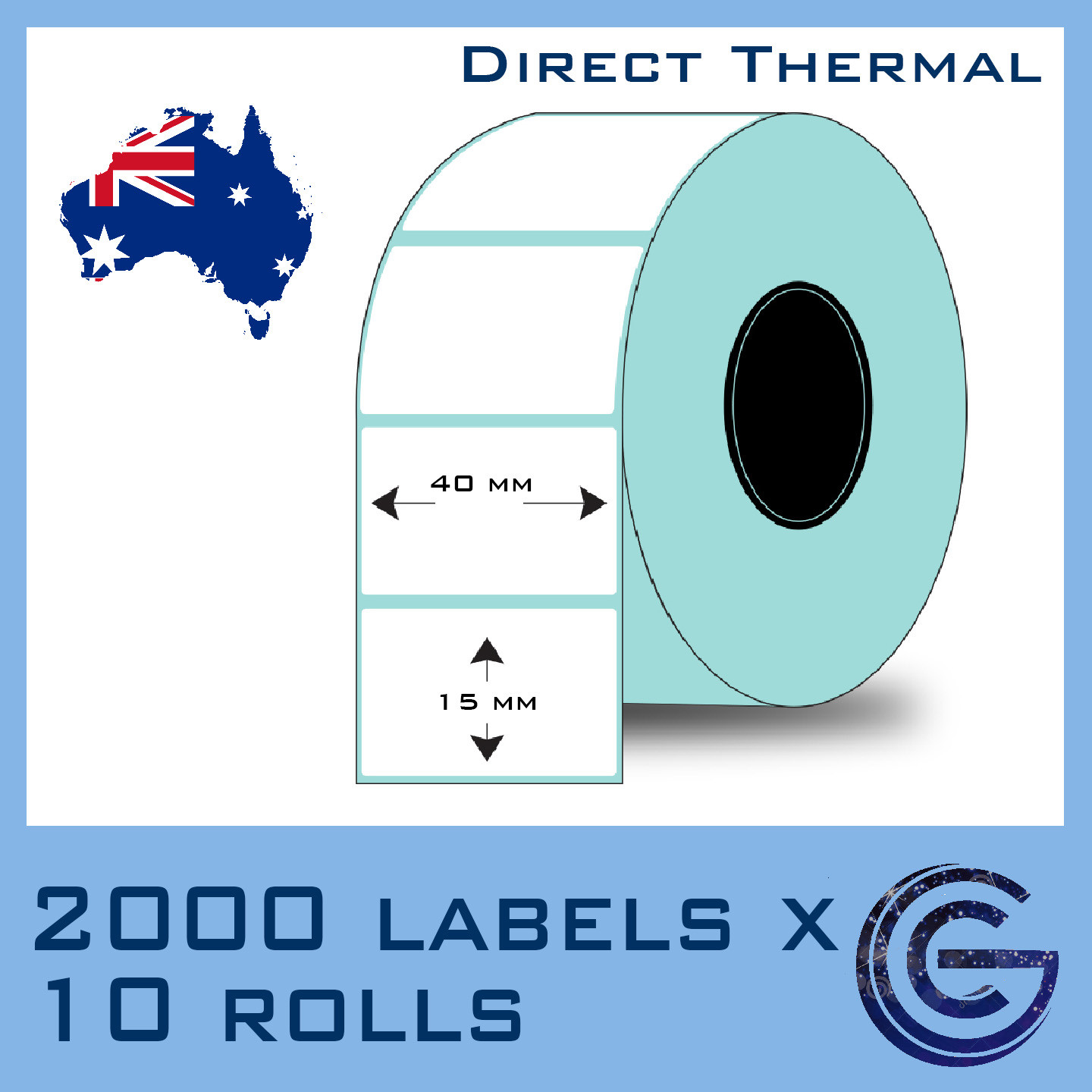 40 x 15 mm 20,000pcs for Zebra, TSC, Datamax Barcode Label Roll ...