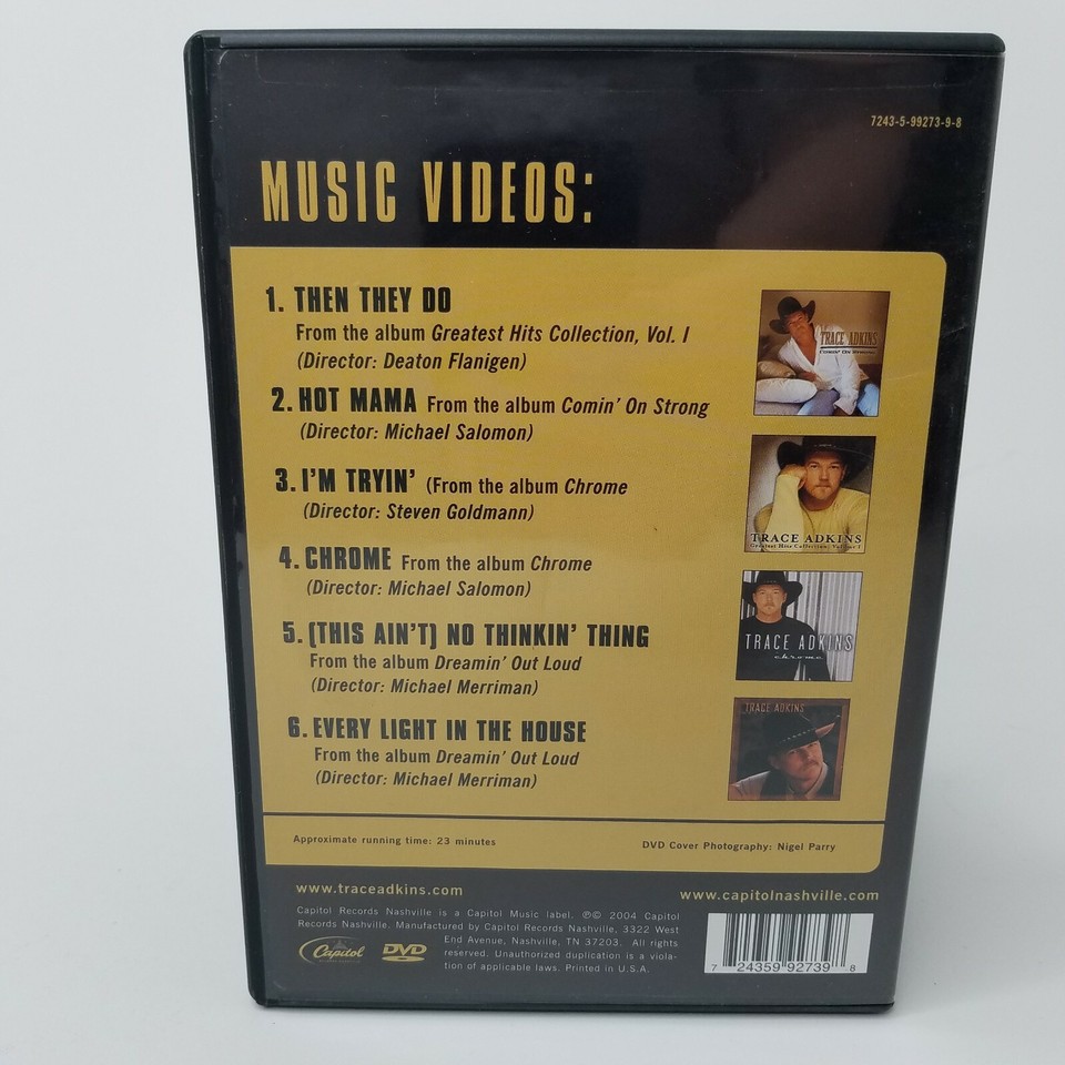 Trace Adkins - Video Hits (DVD, 2004) 724359927398 | eBay