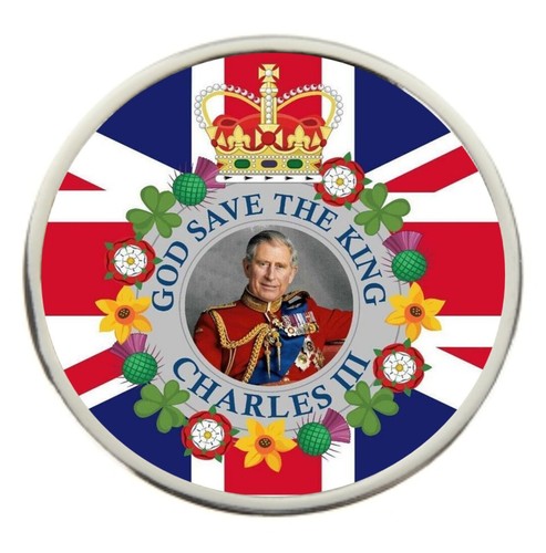 GOD SAVE THE KING KING CHARLES 3RD BADGE METAL | eBay