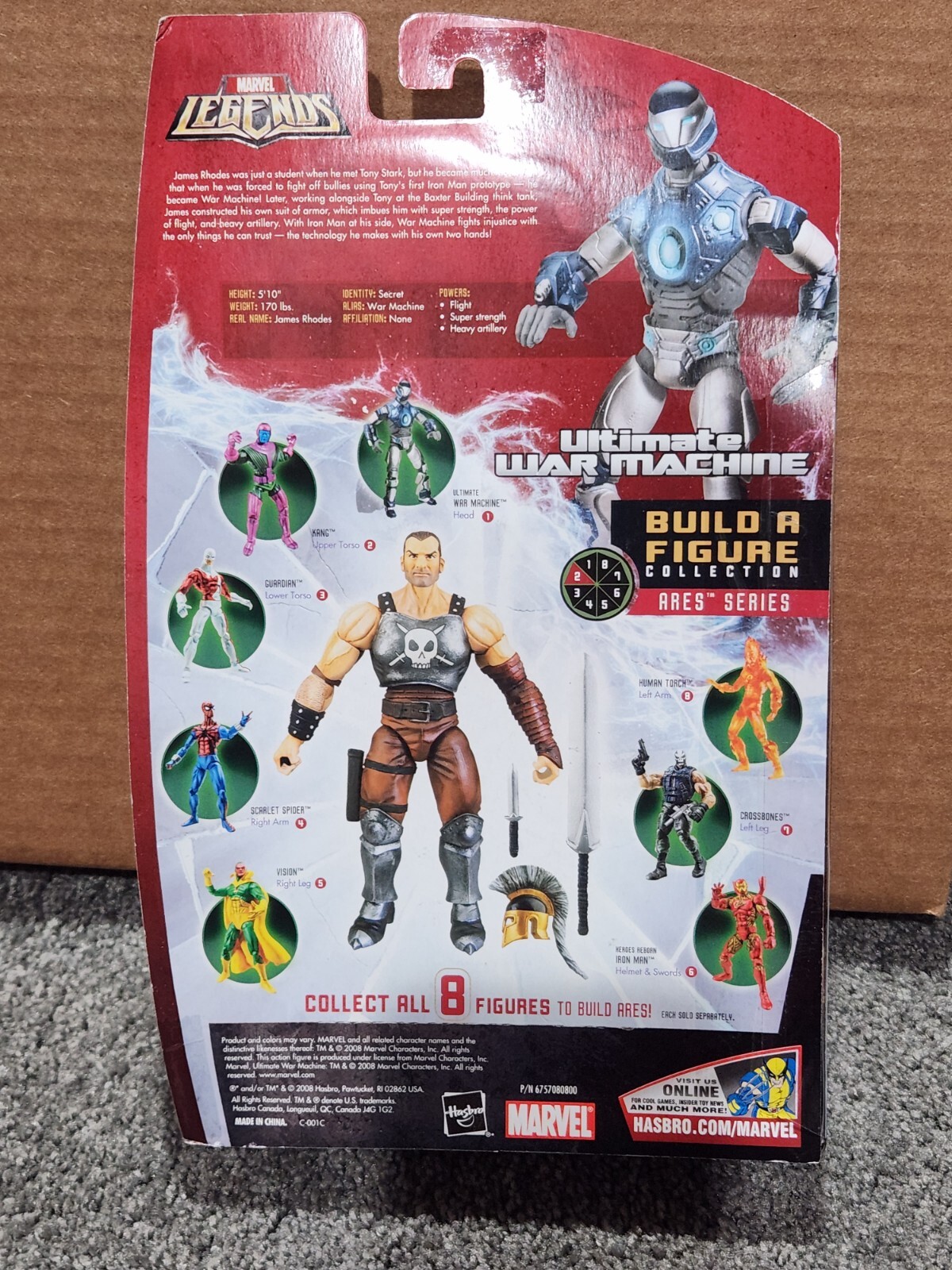 Marvel Legends 2008 Ultimate War Machine BAF Ares Head Walmart ...