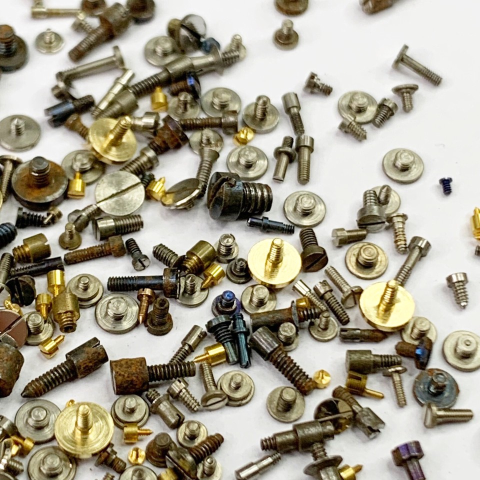 100 Watch Screws Pocket Wrist Silver Blue Gold Parts Watchmaker Repair ...