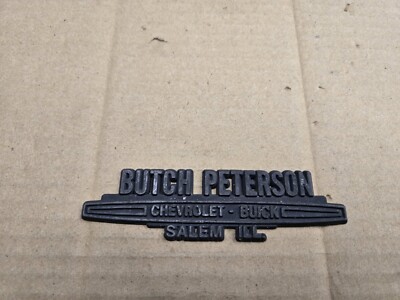 Butch Peterson Chevy Salem Illinois Car Dealership Emblem Badge Logo ...