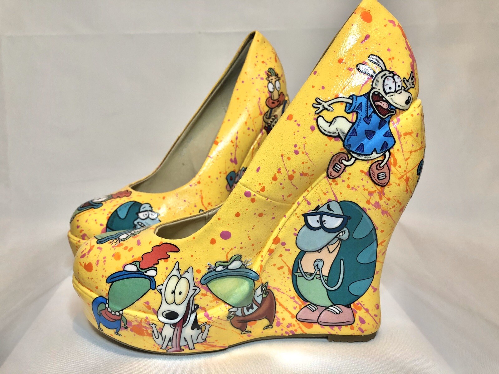 Rocko’s Modern Life Nickelodeon90s Retro Custom Shoes Wedge Heels ...