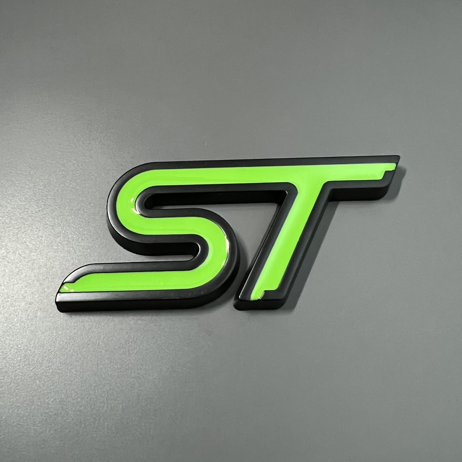 Ford ST Badge Green For Focus Kuga Puma Fiesta Grille ST Car Badge ...