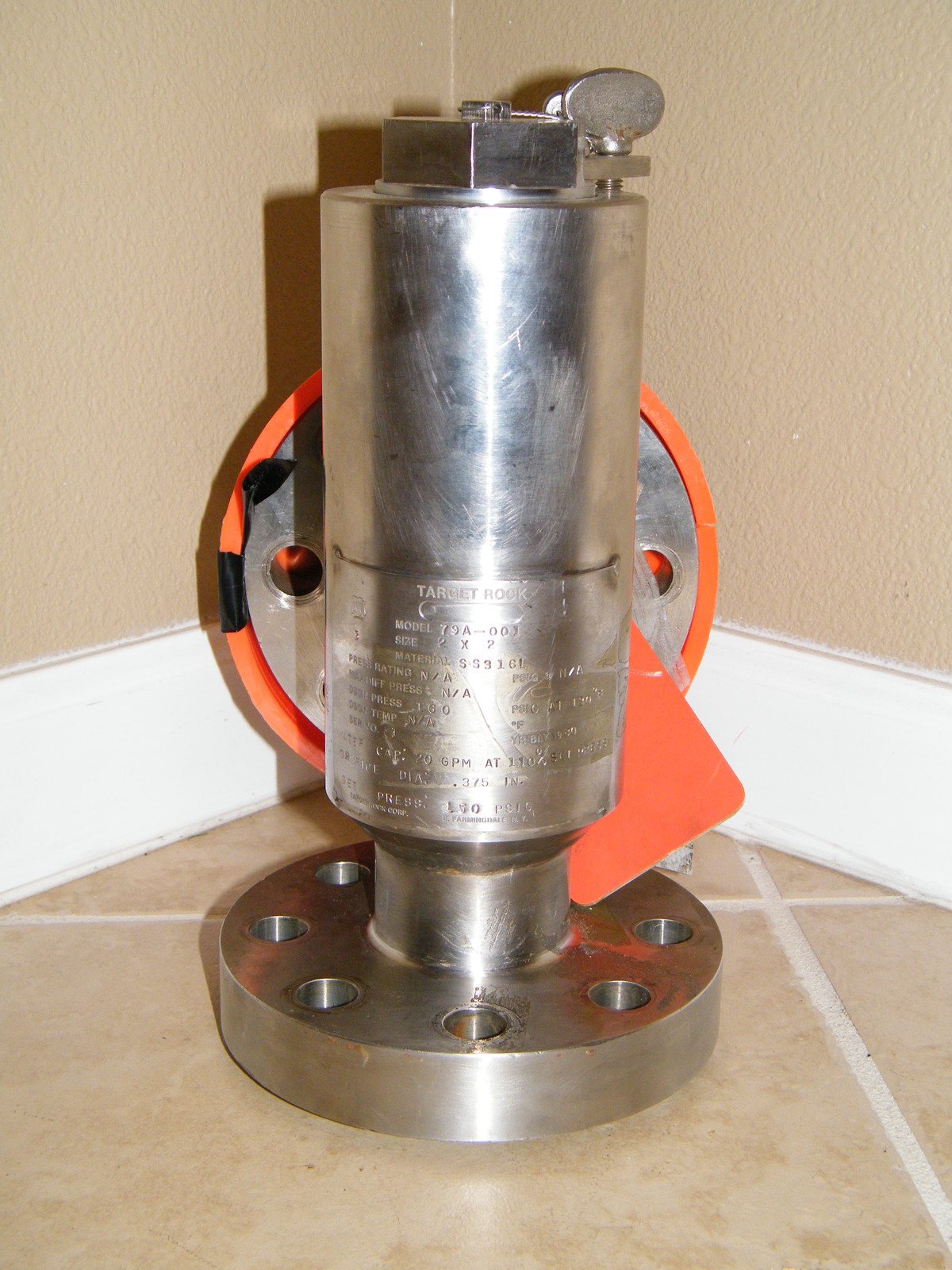 TARGET ROCK - MODEL 79A-001, 2 X 2, PIPE FITTING VALVE, S/S, 316, NOS ...