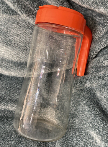 Vintage Tang Pitcher Carafe Orange Juice 70's Anchor Hocking Glass Pour ...