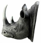 Safari Black Rhino Wall Plaque 14.5"H Taxidermy Rhinoceros Wall Decor ...
