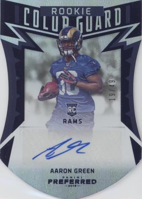 2016 Panini Preferred - Rookie Color Guard Aaron Green #300 Blue /49 ...