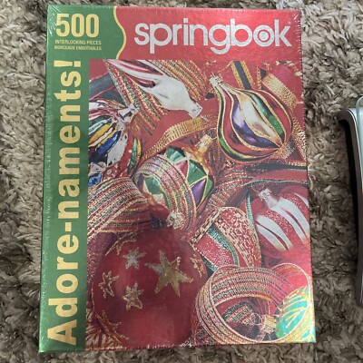 500pc Springbok Christmas Tree Ornament Jigsaw Puzzle ADORE-NAMENTS ...