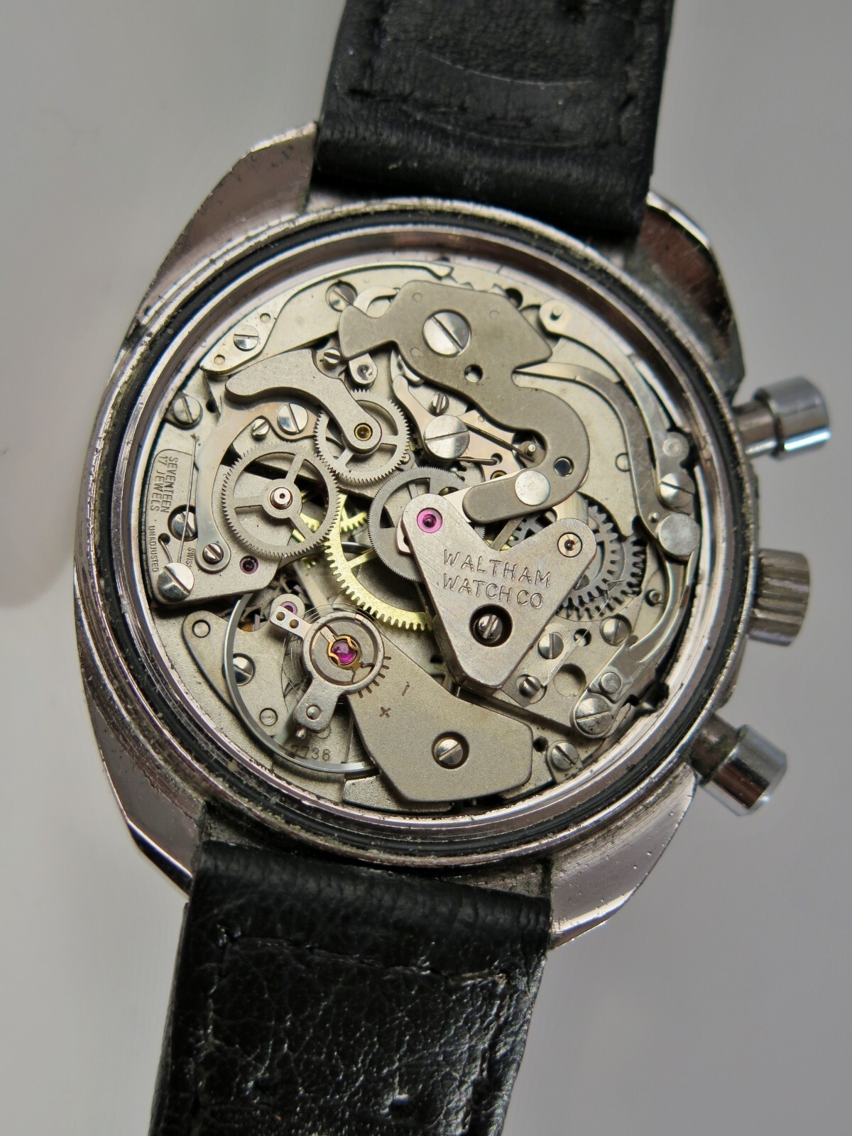 Chronograph Waltham Tricompax, Panda dial, Valjoux 7736, mens watch ...