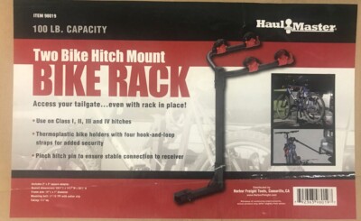 HAUL-MASTER Two Bike Hitch Mount Bike Rack Square Adapter, Pin And Clip ...