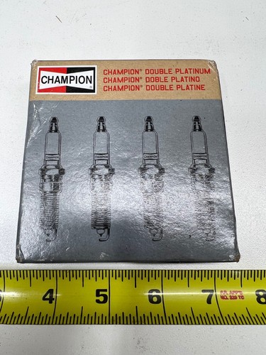 Pack of 4) Champion Double Platinum Spark Plugs 7318 RC12PMPB4 Hex Size ...