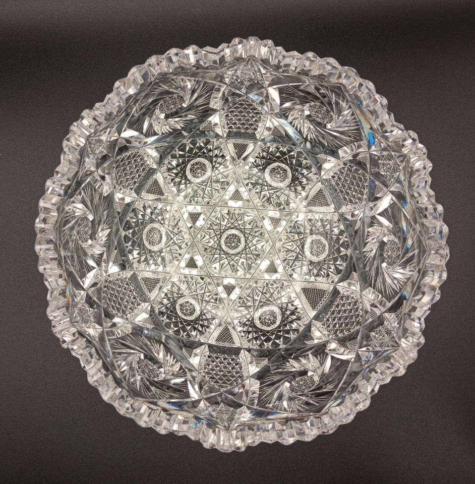 Antique American Brilliant Period ABP Cut Glass Crystal 8" Bowl | eBay