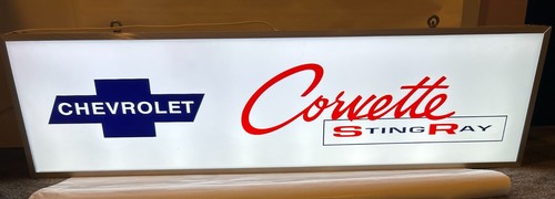 Large Lighted Chevrolet Corvette Stingray Corvette Collectible Sign | eBay