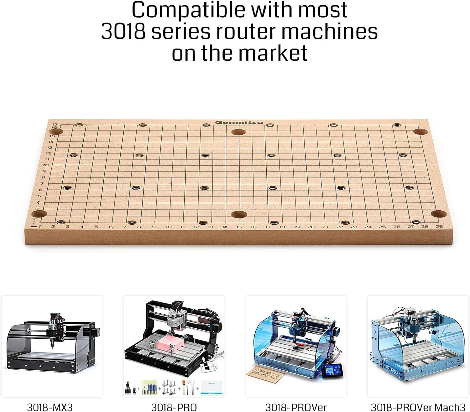 Genmitsu CNC MDF GRID Spoilboard for 3018 | Grelly UK