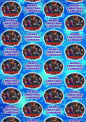 ROBLOX Personalised Christmas Gift Wrap - Roblox Wrapping Paper ...