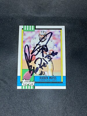 Rueben Mayes 1990 Topps #244 New Orleans Saints Auto Autographed Signed ...