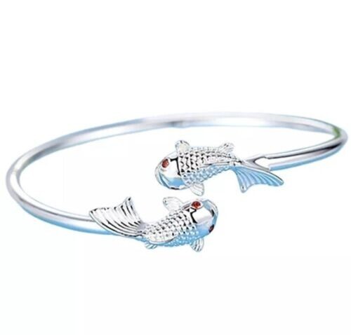 Silver Goldfish Koi Carp Fish Bangle Bracelet Stamped 925 | eBay UK
