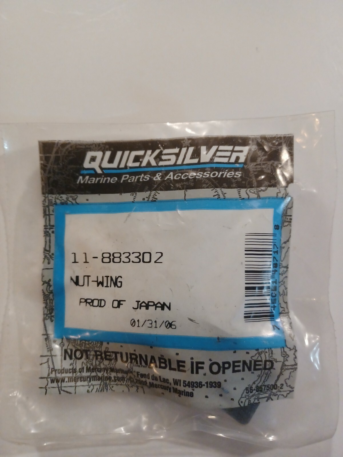Mercury Mercruiser Quicksilver OEM Part # 11-883302 Nut-wing for sale ...