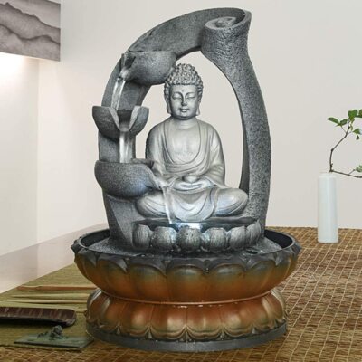 Fengshui Buddha Indoor Water Fountain for Zen Living Room Decoration ...
