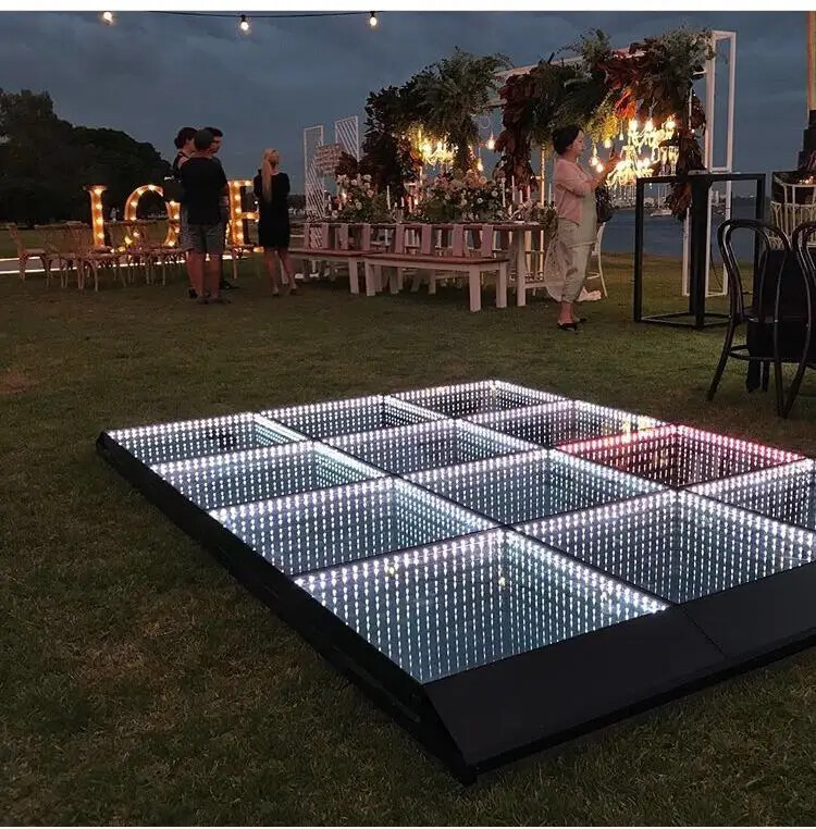 MOKA Wireless Led Dance Floor Panel Magnetic 3D Led Floor Tile 25PCS ...