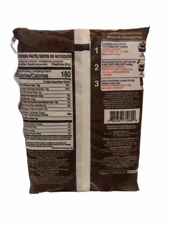 CHOCOMELHER CLASSIC Chocolate Flavored Coating To Dip Bananas & Frozen ...
