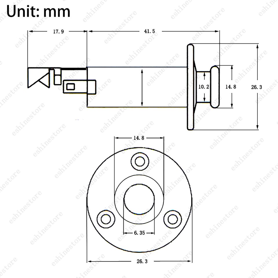 1/4" Acoustic Electric Guitar Stereo Mono Endpin Output Jack Strap ...