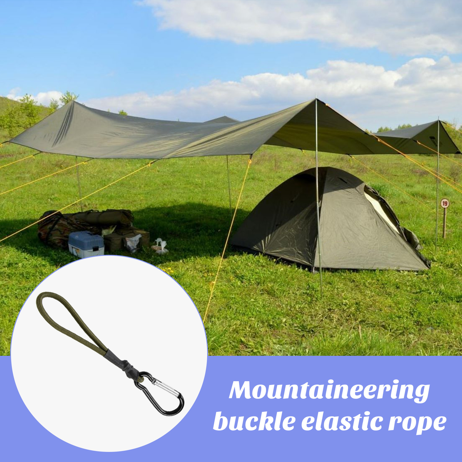 Bungee Cord Strong Connector Elastic Cord Buckle Climbing Accessories 4 ...