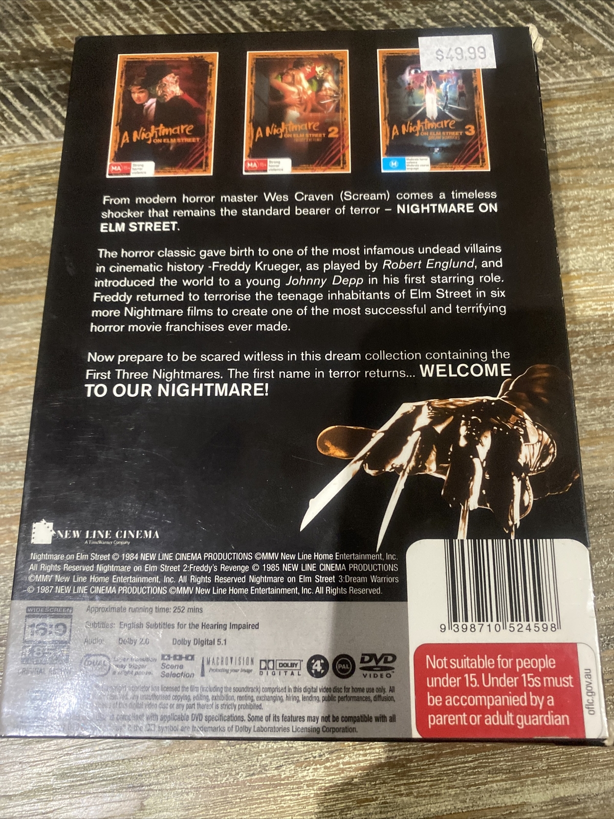 Nightmare on Elm Street | First 3 Nightmares Boxset (DVD 1984) AS NEW ...