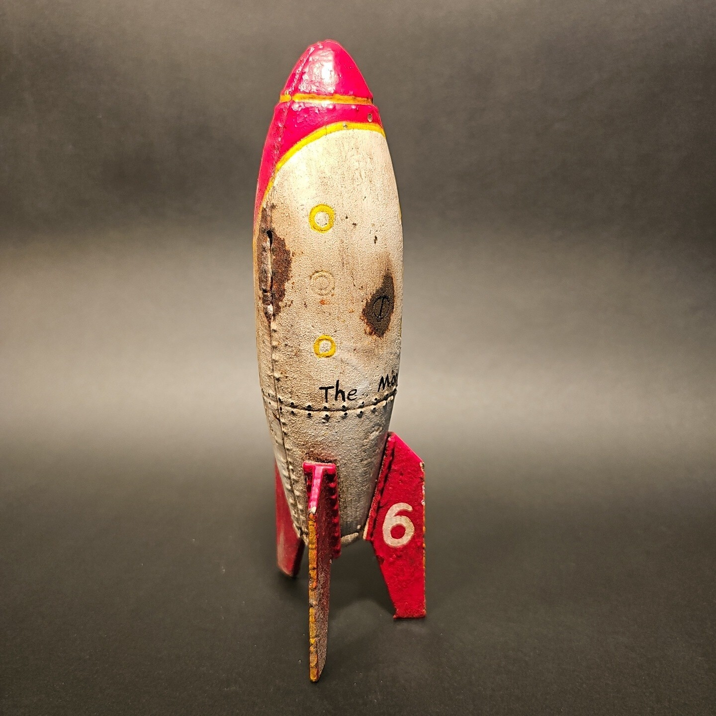 Antique Vintage Style Cast Iron Rocket Coin Bank | eBay