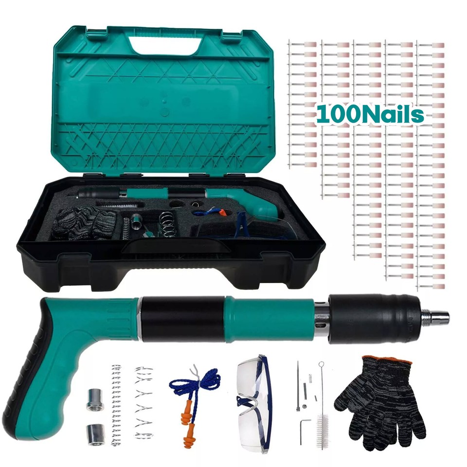 Handheld Powerful Concrete Nail Gun Air Nailer Wall Fastening Tool ...