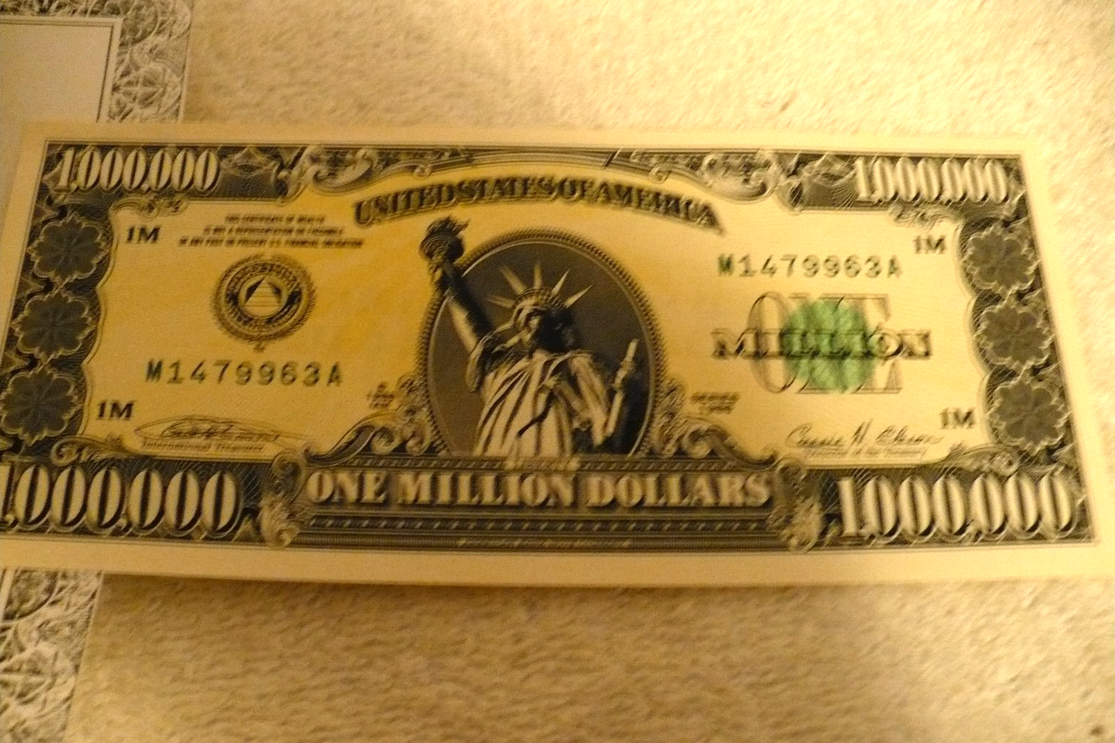 $1,000,000 One Million Dollar Bill Novelty Collectible Money USA | eBay