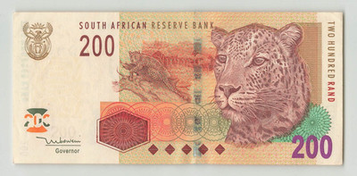 SOUTH AFRICA 200 Rand 2005, P-132a Mboweni, Original a/UNC, AP0179226E ...