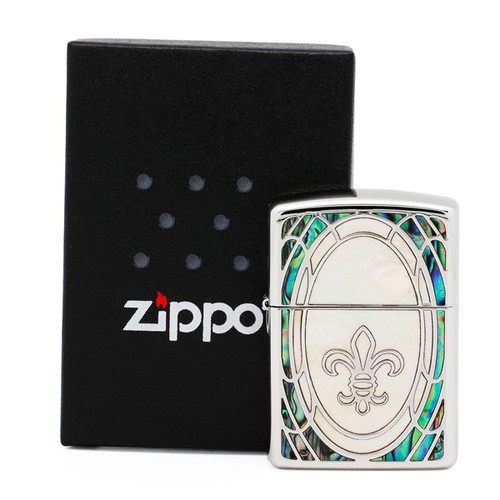 ZIPPO Armor Shell Inlay SHELL-LLY Mirror Surface White Shell New | eBay