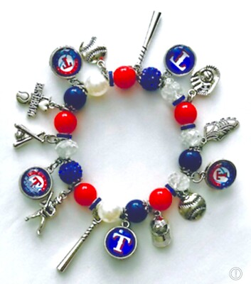 Texas Rangers Baseball Bracelet /MLB JEWELRY /rangers Fans Baseball | eBay