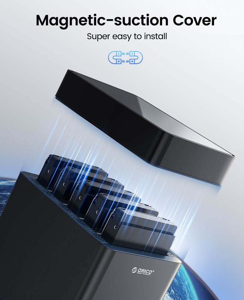 ORICO 5 Bay 3.5 Inch Hard Drive Enclosure USB C Magnetic Tool-Free ...